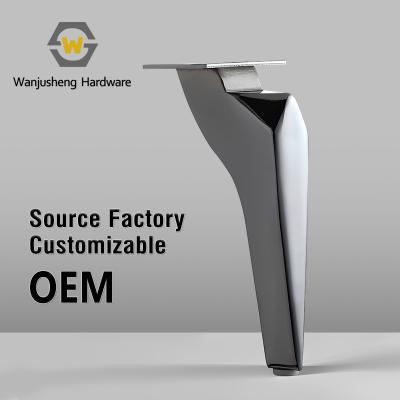 China Metal Support Legs with Anti-slip Rubber Base for Sofas Furniture Fittings for Cabinets & Tables for sale