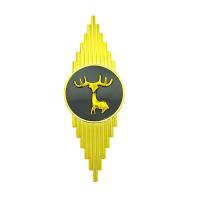 China Factory Direct Sales New Glossy Three-style Golden Deer/moose Sofa Decorative Buttons Furniture Sofa Armrest Ornaments for sale