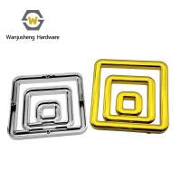 China Gold-Plated Plastic Multi-Functional Sofa Buckle Accessories Stylish Square Furniture Decorative Fittings for sale