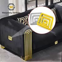 China Gold-Plated Plastic Multi-Functional Sofa Buckle Accessories Stylish Square Furniture Decorative Fittings for sale
