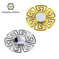 China Minimalist Round Sofa Decorative Buckle Rings Plastic Geometric Pattern Gold & Silver Furniture Ornament Buttons for Chairs for sale
