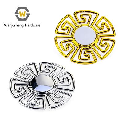 China Minimalist Round Sofa Decorative Buckle Rings Plastic Geometric Pattern Gold & Silver Furniture Ornament Buttons for Chairs for sale