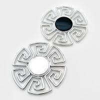 China Minimalist Round Sofa Decorative Buckle Rings Plastic Geometric Pattern Gold & Silver Furniture Ornament Buttons for Chairs for sale
