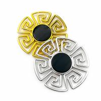 China Minimalist Round Sofa Decorative Buckle Rings Plastic Geometric Pattern Gold & Silver Furniture Ornament Buttons for Chairs for sale