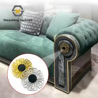 China Minimalist Round Sofa Decorative Buckle Rings Plastic Geometric Pattern Gold & Silver Furniture Ornament Buttons for Chairs for sale