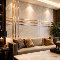 China Self-adhesive PVC Flat Straight Strip Gold Plastic Edge Trim Decorative Edge Wrapping Strip for Background Wall for sale