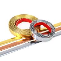 China Self-Adhesive Eco-Friendly PVC Trim Strip Back Glue Waterproof Decorative Edge Banding for Wardrobe TV Background Wall Sofa Flat for sale