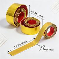 China Self-Adhesive Eco-Friendly PVC Trim Strip Back Glue Waterproof Decorative Edge Banding for Wardrobe TV Background Wall Sofa Flat for sale