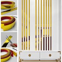 China Self-Adhesive Eco-Friendly PVC Trim Strip Back Glue Waterproof Decorative Edge Banding for Wardrobe TV Background Wall Sofa Flat for sale