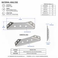 China Thickened Stainless Steel Angle Bracket 90° Triangle Fastener Multi-purpose Support Connector Modern Furniture Hardware for sale