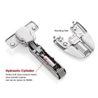 China Thickened 35mm Cup Diameter Hydraulic Soft Close Hinge Detachable Base Full Overlay for Wardrobe & Cabinet Doors for sale