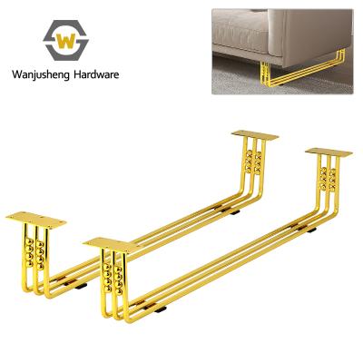 China Light Luxury Modern Heavy-Duty Trapezoidal Iron Sofa Legs Easy Installation Welded Bead Bottom Metal Support Frame for Furniture for sale
