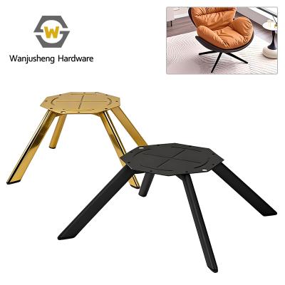 China Electroplated Metal Four-Claw Swivel Sofa/Office Seat Base Frame Hardware Support Foot Replacement for sale