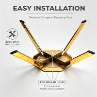 China Electroplated Metal Four-Claw Swivel Sofa/Office Seat Base Frame Hardware Support Foot Replacement for sale