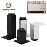 China Square Thickened Metal Cabinet Legs Adjustable Furniture Support Feet for Sofa Coffee Table Height Increase Accessories for sale