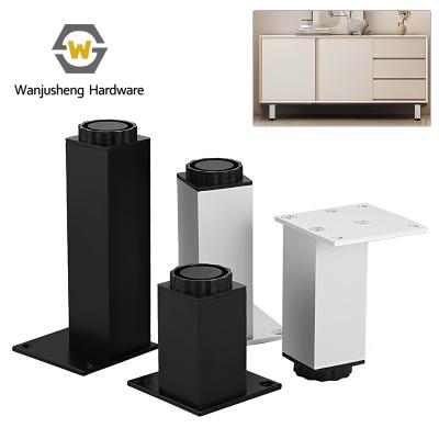 China Square Thickened Metal Cabinet Legs Adjustable Furniture Support Feet for Sofa Coffee Table Height Increase Accessories for sale