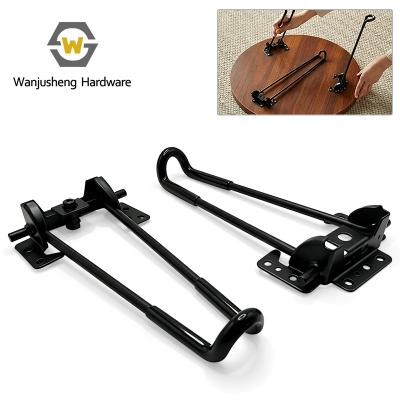 China Heavy Wrought Iron Folding Furniture U-Shaped Cat Legs Foldable Metal Support Leg Accessories for Computer Desks & Coffee Tables for sale