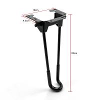 China Heavy Wrought Iron Folding Furniture U-Shaped Cat Legs Foldable Metal Support Leg Accessories for Computer Desks & Coffee Tables for sale