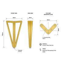 China Thickened Metal Triangular Hollow Furniture Legs Support Feet Hardware Accessories for Sofa Coffee Table Dining-Heavy Duty Easy for sale