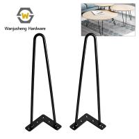 China Gold & Black Hairpin Legs Modern V-Shaped Metal Support Feet for Cabinet Coffee Table & Furniture for sale