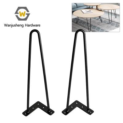 China Gold & Black Hairpin Legs Modern V-Shaped Metal Support Feet for Cabinet Coffee Table & Furniture for sale