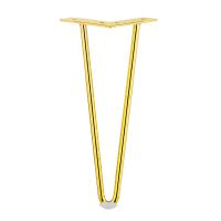 China Gold & Black Hairpin Legs Modern V-Shaped Metal Support Feet for Cabinet Coffee Table & Furniture for sale