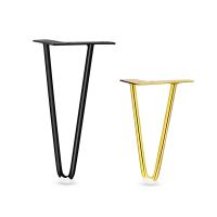 China Gold & Black Hairpin Legs Modern V-Shaped Metal Support Feet for Cabinet Coffee Table & Furniture for sale