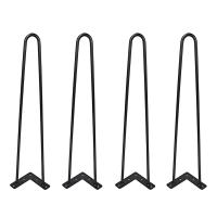 China Gold & Black Hairpin Legs Modern V-Shaped Metal Support Feet for Cabinet Coffee Table & Furniture for sale