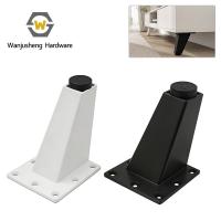 China Adjustable Square Aluminum Alloy Cabinet Support Leg Durable Metal Furniture Bracket for Sofa Bed & Coffee Table for sale