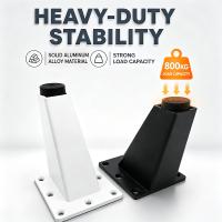 China Adjustable Square Aluminum Alloy Cabinet Support Leg Durable Metal Furniture Bracket for Sofa Bed & Coffee Table for sale