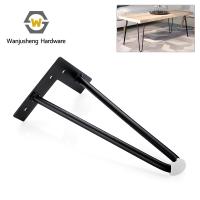 China Modern Metal Hairpin-Style Table Legs Black Cast Iron Table Leg Bracket for Bar Table & Dining Table for sale
