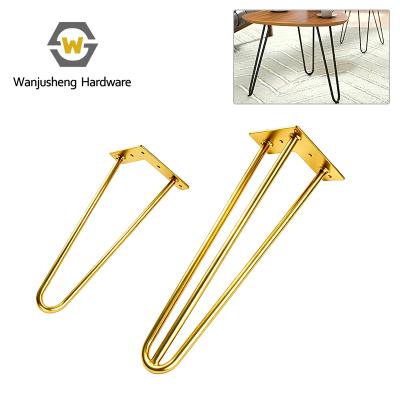 China Modern Heavy Duty Iron Hairpin Table Legs 3-Bar Furniture Supports Easy-to-Install for Desk/Dining/Coffee Tables Chair Supports for sale