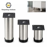 China Modern Style Thickened Stainless Steel Cabinet Legs Round Tube Adjustable Support Feet for Furniture Sofas & Coffee Tables for sale