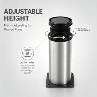 China Modern Style Thickened Stainless Steel Cabinet Legs Round Tube Adjustable Support Feet for Furniture Sofas & Coffee Tables for sale