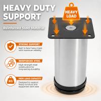 China Modern Style Thickened Stainless Steel Cabinet Legs Round Tube Adjustable Support Feet for Furniture Sofas & Coffee Tables for sale