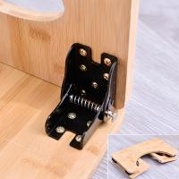 China 90° Fold in Hidden Self Locking Mute Folding Hinge with Push Button Lock Table Leg Connector Furniture Hardware Fitting for sale