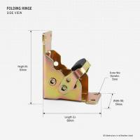China 90 Degree Folding Self Locking Hinge Silver Table Leg Coffee Table Connecting Hinge Furniture Fixing Hardware Accessories for sale