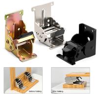 China 90 Degree Folding Self Locking Hinge Silver Table Leg Coffee Table Connecting Hinge Furniture Fixing Hardware Accessories for sale