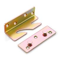 China Thickened High Load Bearing Reinforced Iron Bed Hinge Heavy Duty Insert Type Fastener Furniture Bathroom Modern Bed Buckle for sale