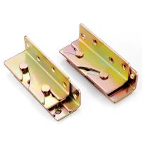 China Thickened High Load Bearing Reinforced Iron Bed Hinge Heavy Duty Insert Type Fastener Furniture Bathroom Modern Bed Buckle for sale