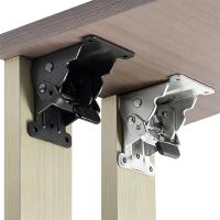 China 90 Degree Self Locking Hinge Folding Hinge for Coffee Table Leg Folding Invisible Bracket for Dining Table Connecting Leg for sale