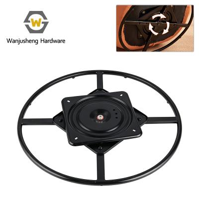 China Modern Thickened 360 Rotating Black Iron Swivel Plate Dining Sofa Display Stand with Durable Low Noise Rotation Mechanism for sale