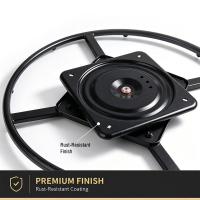 China Modern Thickened 360 Rotating Black Iron Swivel Plate Dining Sofa Display Stand with Durable Low Noise Rotation Mechanism for sale