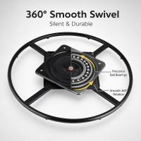 China Modern Thickened 360 Rotating Black Iron Swivel Plate Dining Sofa Display Stand with Durable Low Noise Rotation Mechanism for sale