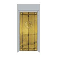 China 1219mm 304 Custom Stainless Sheet Metal Embossed 8k No.8 Gold Etching Elevator for sale