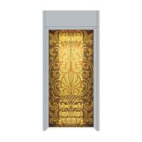 China 1219mm 304 Custom Stainless Sheet Metal Embossed 8k No.8 Gold Etching Elevator for sale