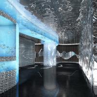 China 304 Silver Stainless Steel Wall Plate Sheets Embossed Black Mirror Water Ripple for sale