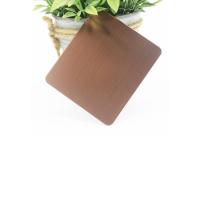 China 0.7mm Hairline Finish Stainless Steel Sheet Bright Annealed 201 304 316 Copper Brushed for sale