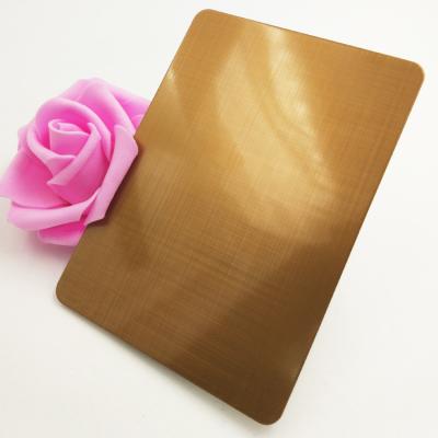 China 0.7mm Hairline Finish Stainless Steel Sheet Bright Annealed 201 304 316 Copper Brushed for sale