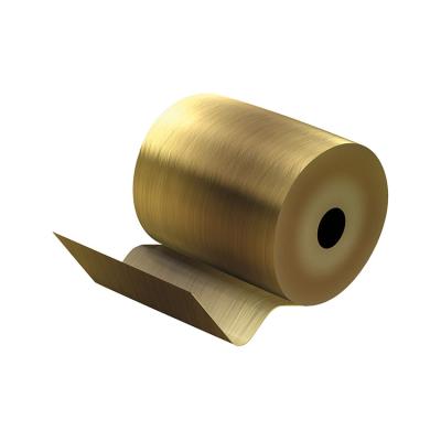 China 304 316L 1.2mm Stainless Steel Sheet Roll Hairline 1250mm Finished Golden Coated for sale